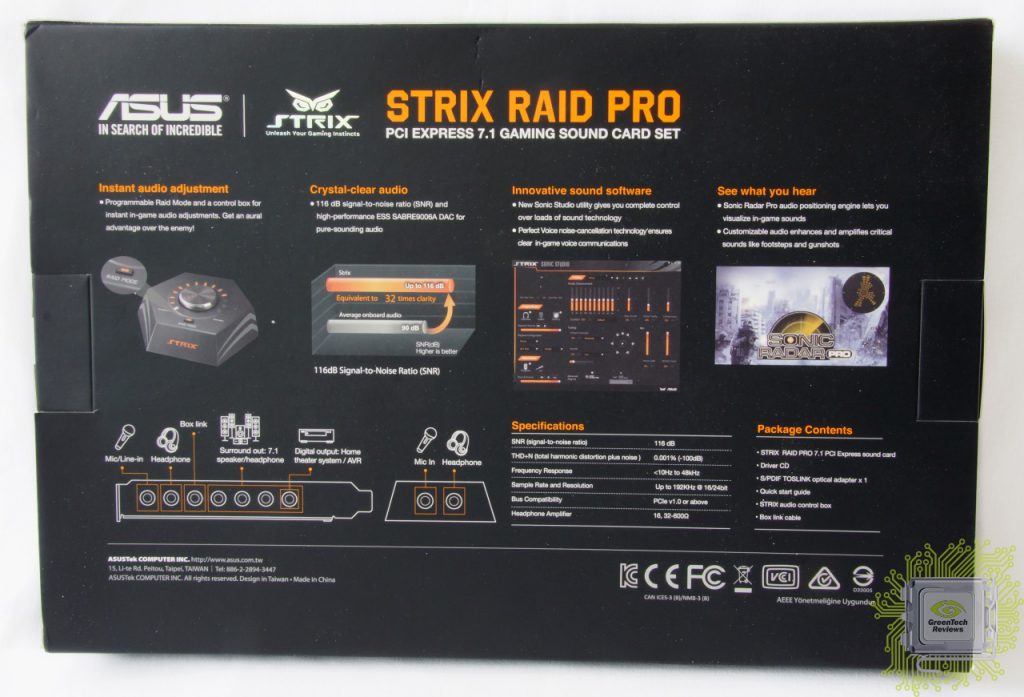Обзор звуковой карты ASUS STRIX RAID Pro GreenTech_Reviews
